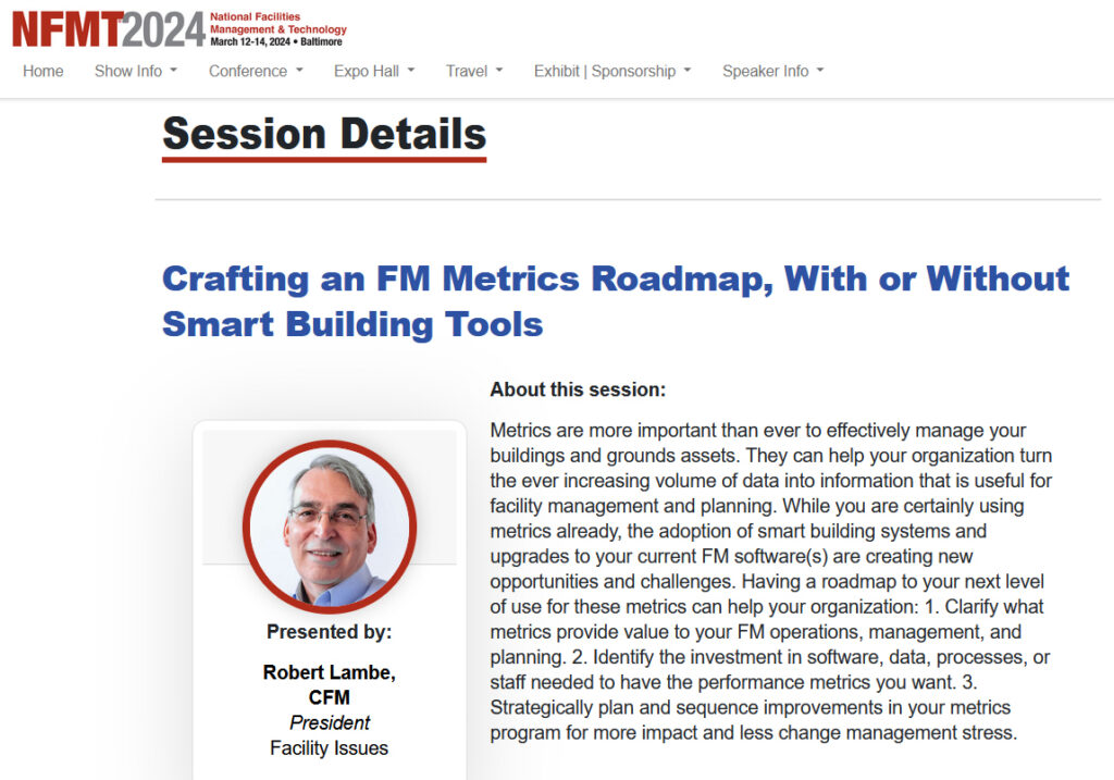 Facility Metrics Roadmap - Facility Issues